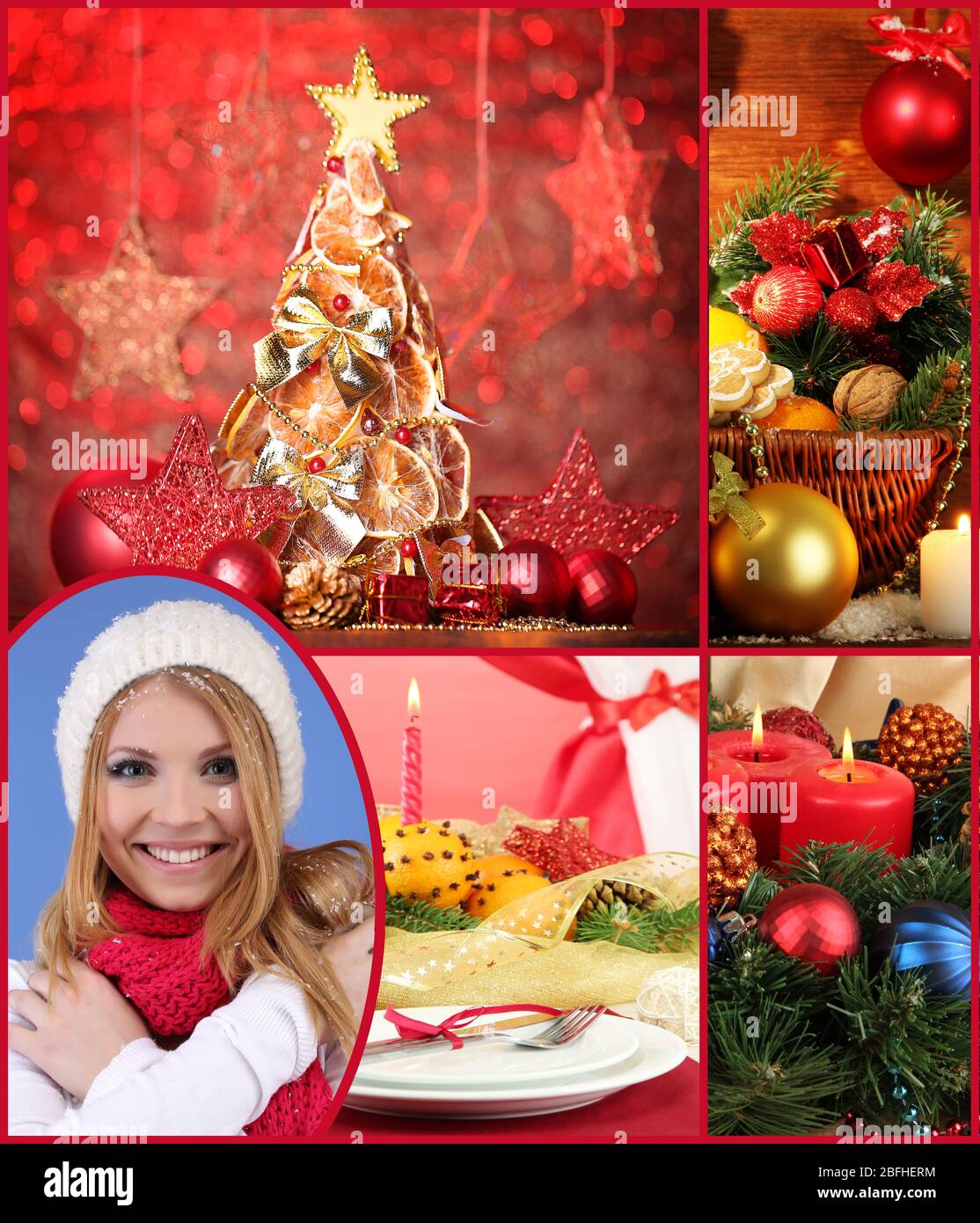 Christmas Holiday Collage Stock Photo - Alamy