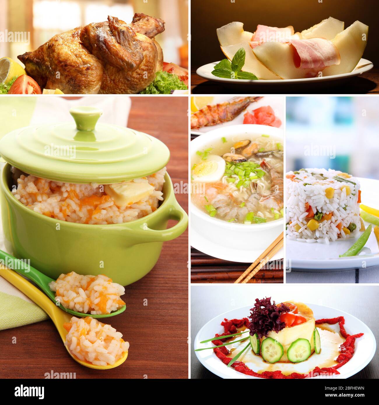 Collage bar food Stock Photo - Alamy