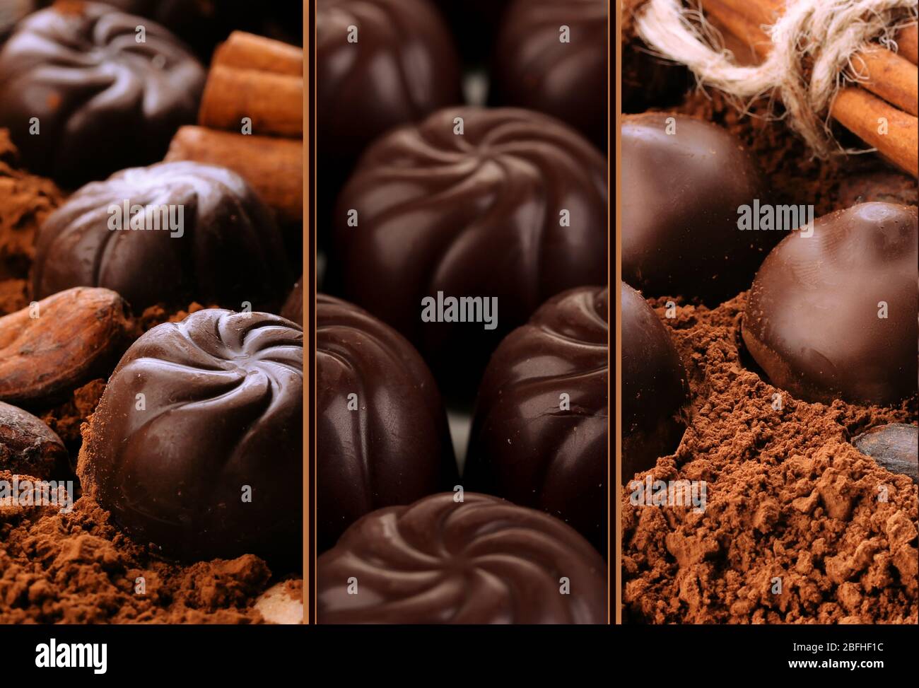 Chocolate collage hi-res stock photography and images - Alamy
