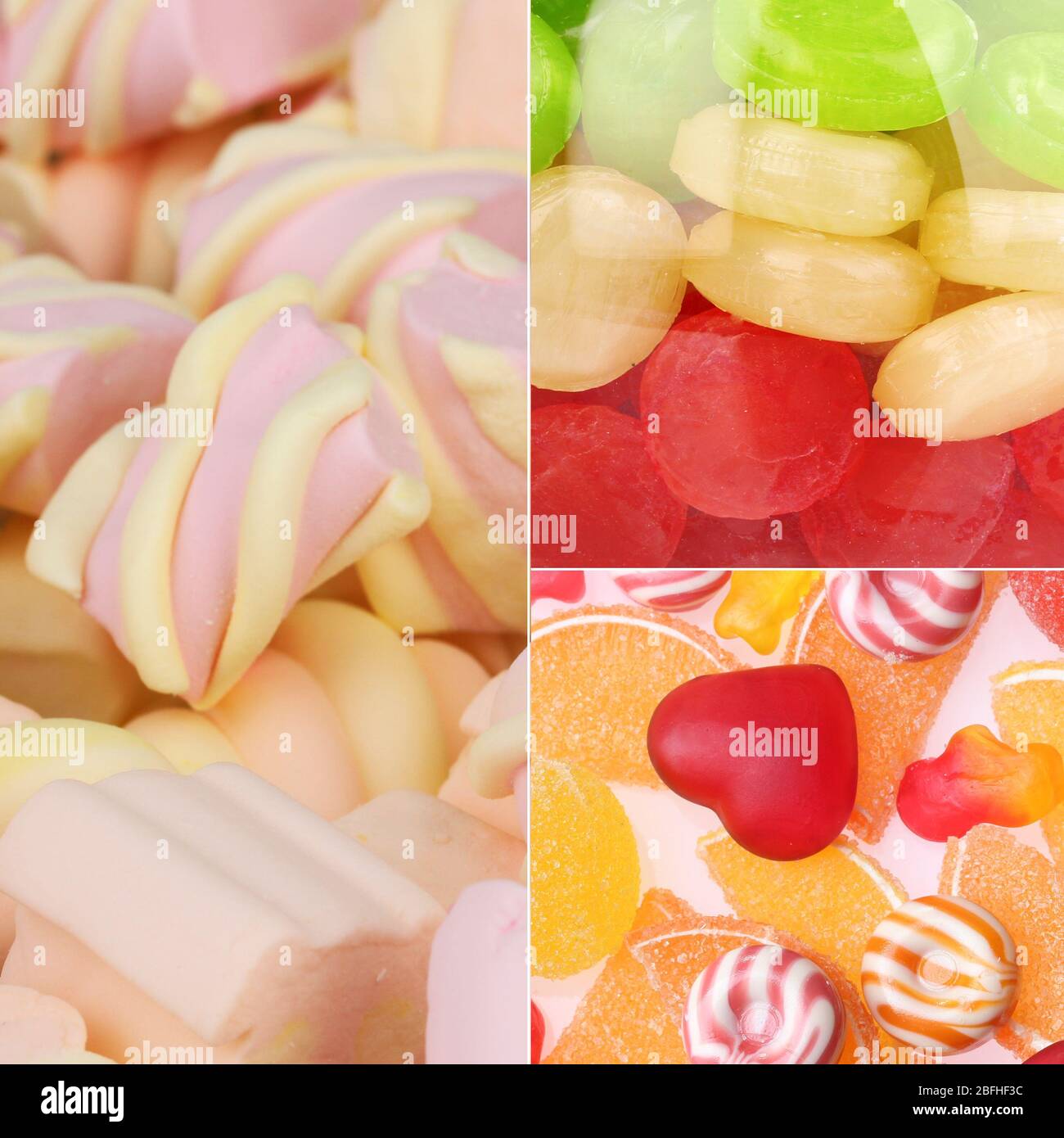 Collage of colorful candies Stock Photo - Alamy