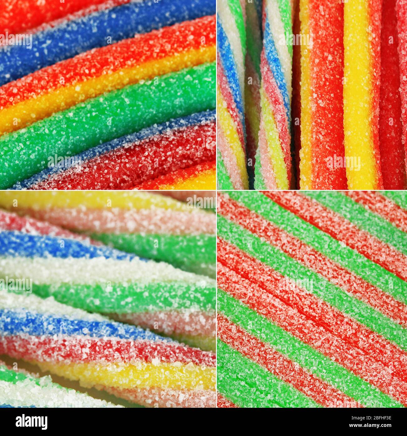 Collage of colorful candies Stock Photo - Alamy