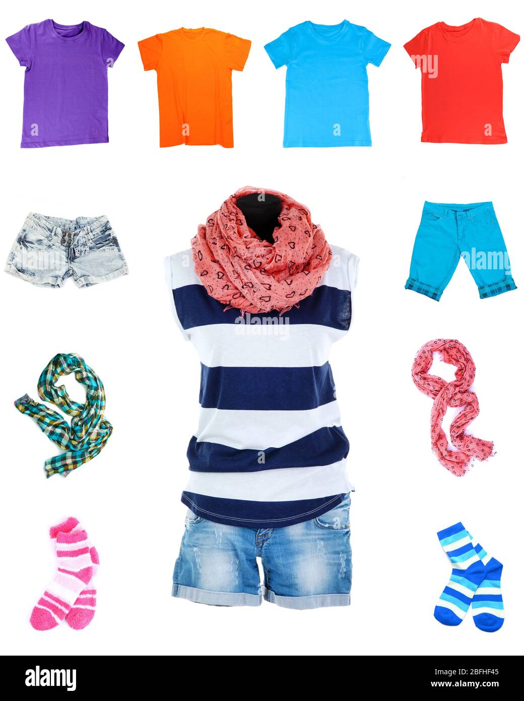 Collage of different modern clothes Stock Photo - Alamy