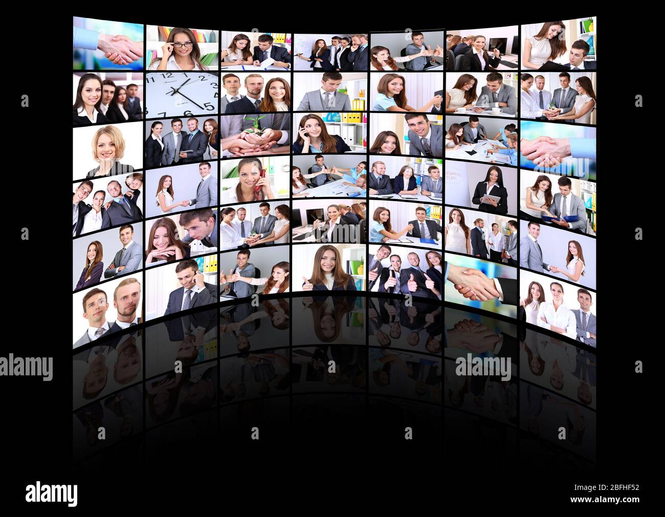 Collage business people working hi-res stock photography and images - Alamy