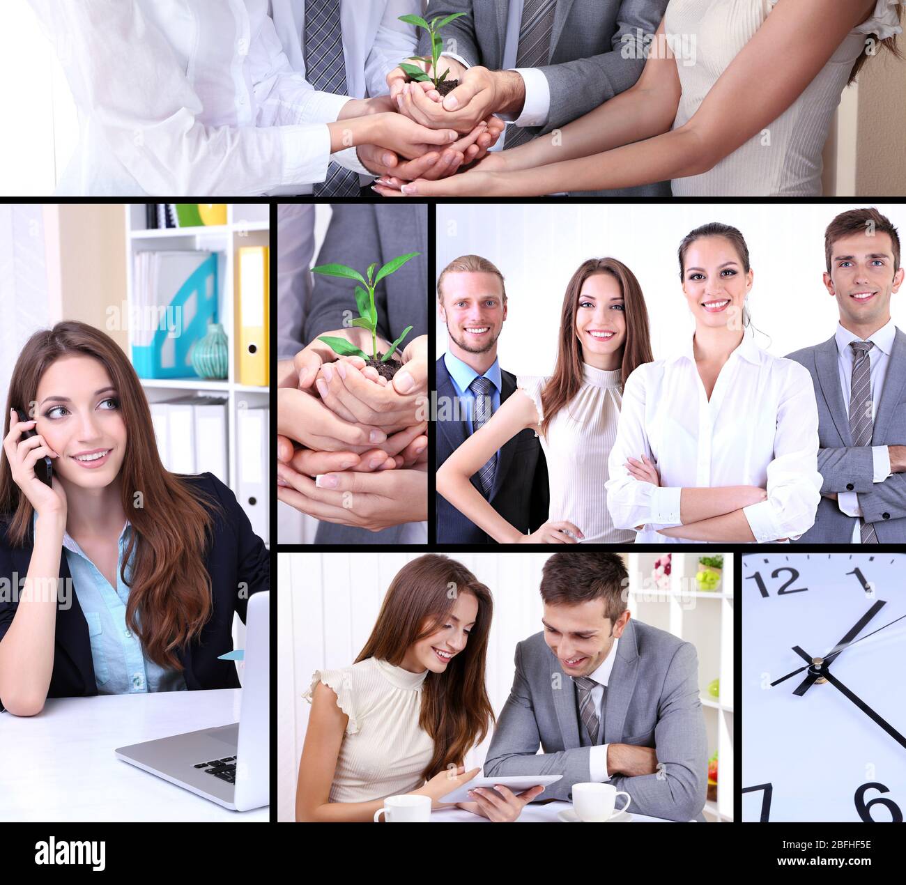 Bright business collage team people hi-res stock photography and images ...