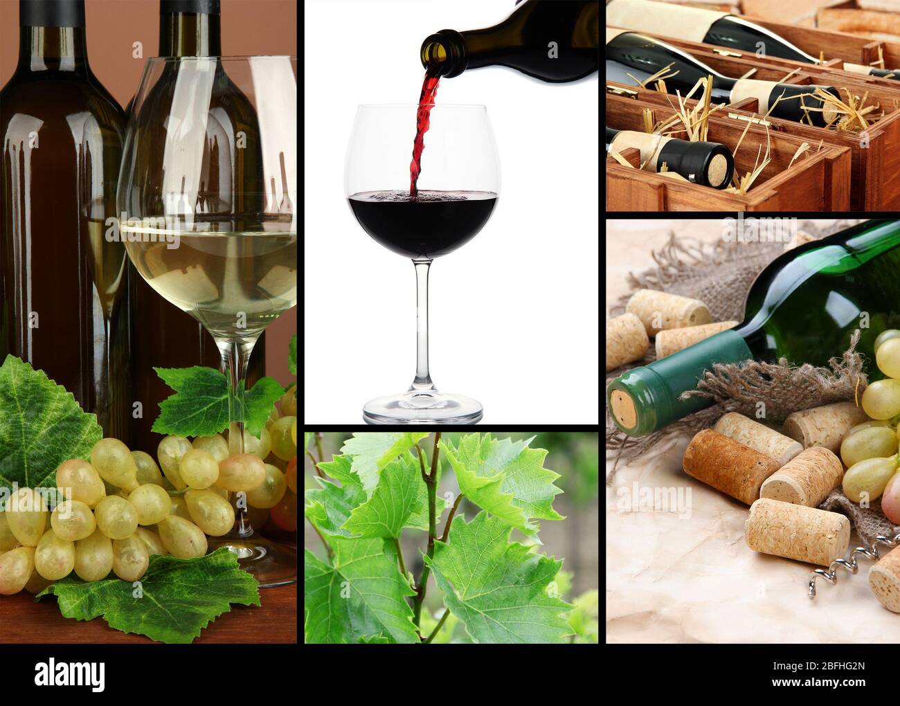 Collage of wine compositions Stock Photo - Alamy
