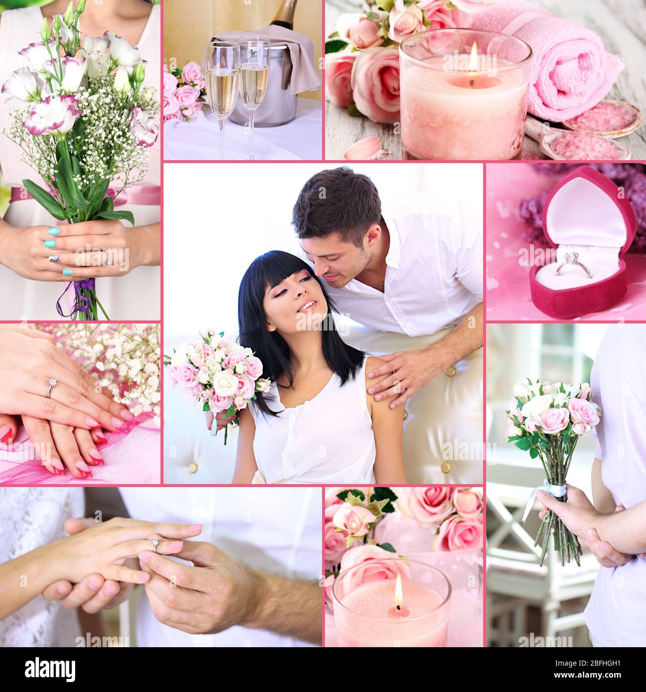 Collage of wedding Stock Photo - Alamy