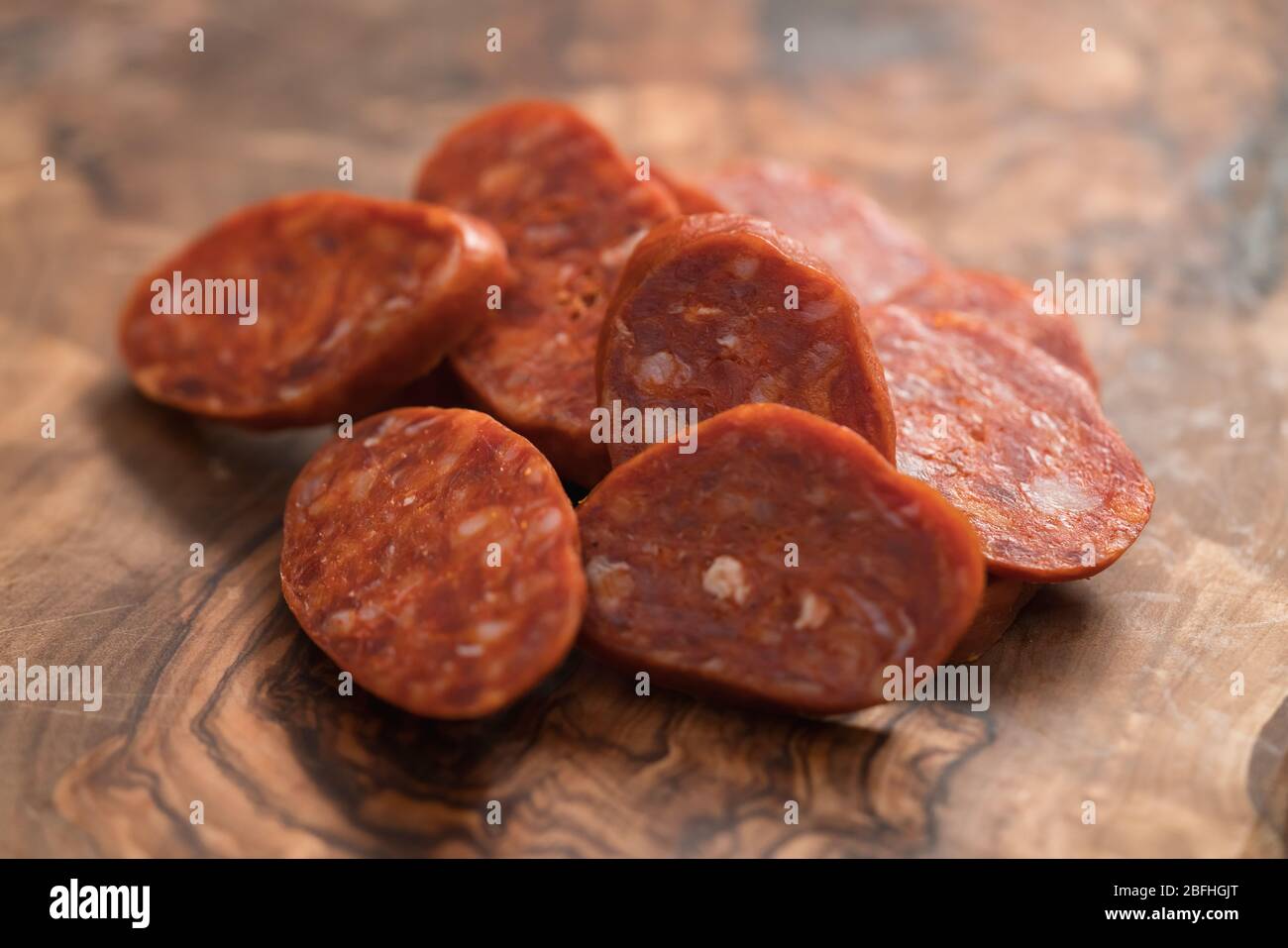 Iberian chorizo sliced hi-res stock photography and images - Alamy