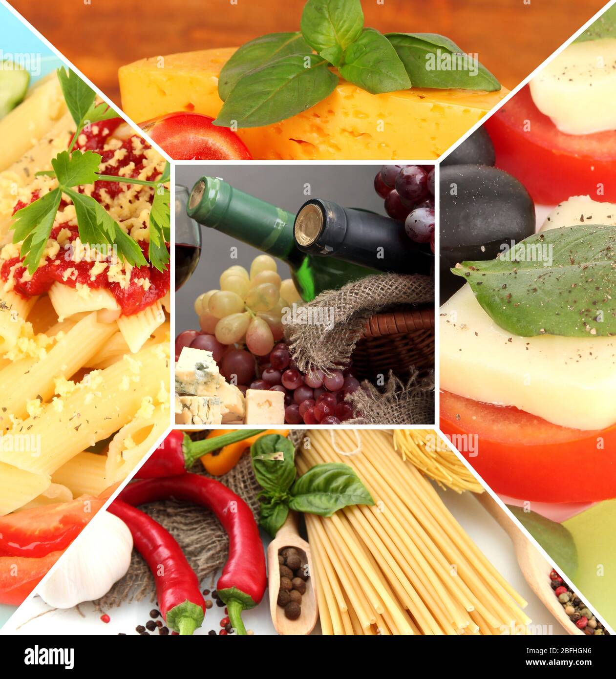 Tasty food collage Stock Photo - Alamy