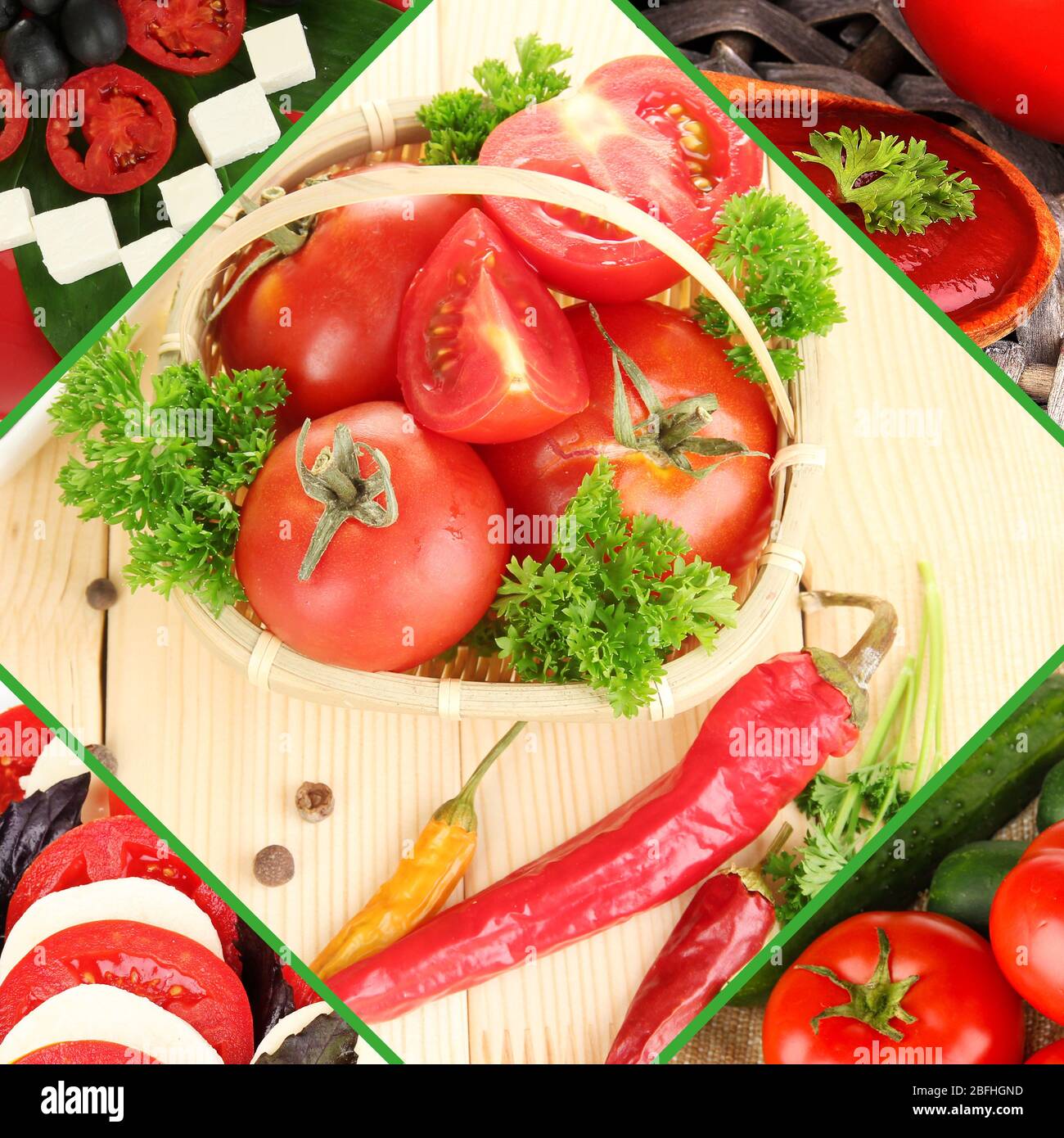 Collage of ripe tomatoes Stock Photo - Alamy