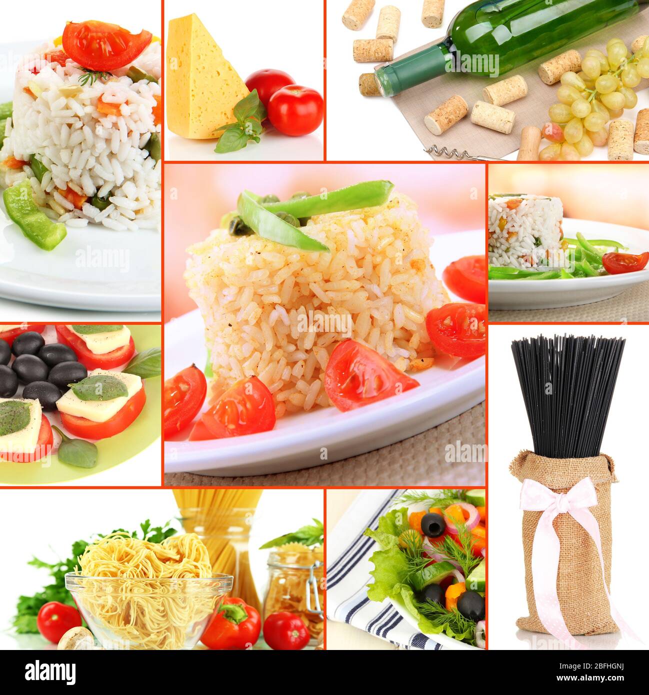 Tasty food collage Stock Photo - Alamy