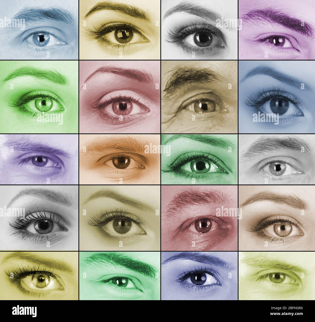 Collage of different people's eyes Stock Photo - Alamy