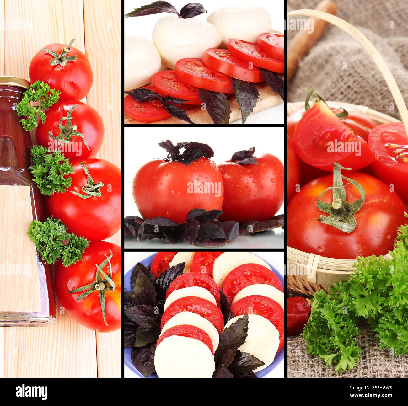 Collage of ripe tomatoes Stock Photo - Alamy