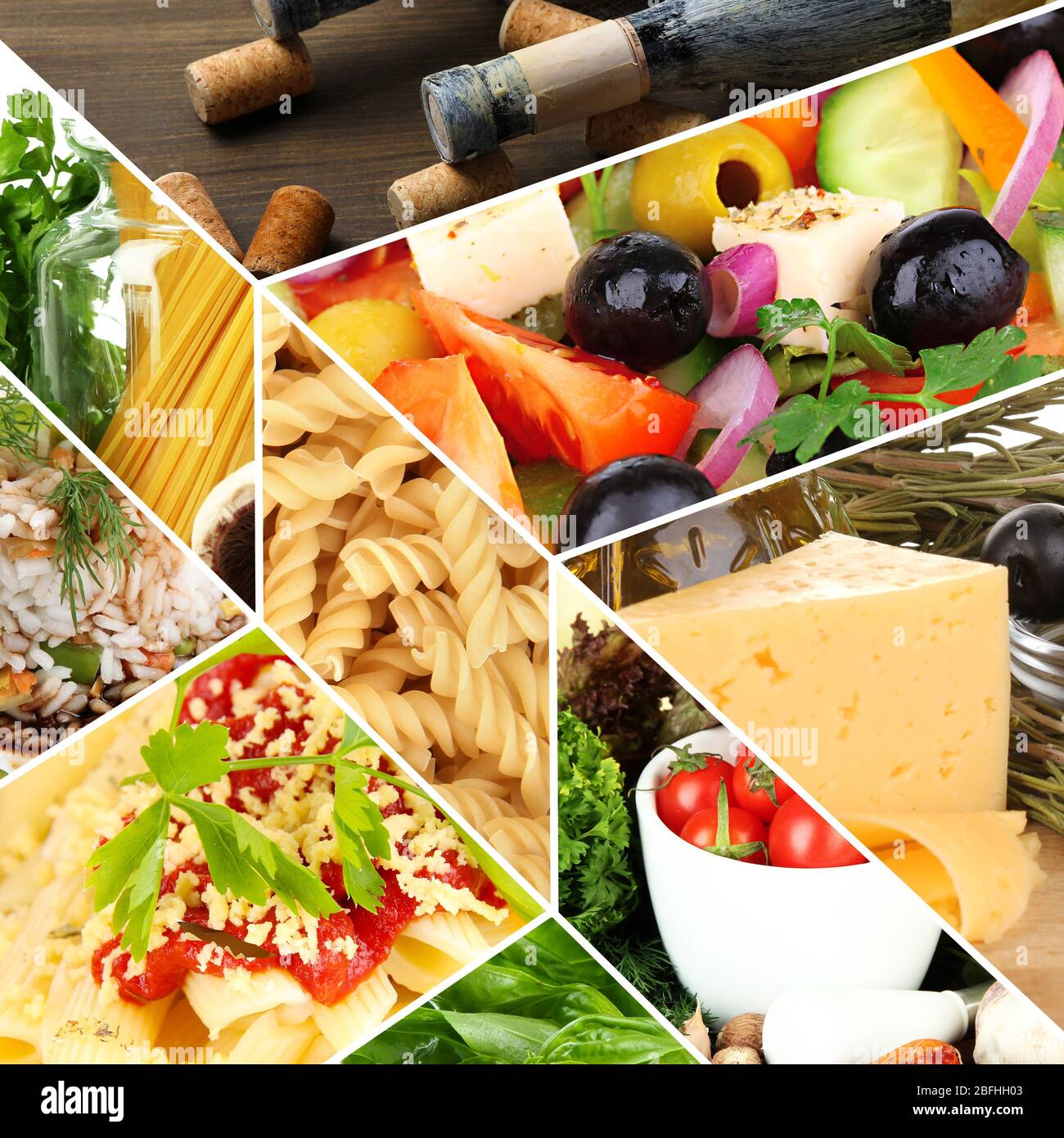 Tasty food collage Stock Photo - Alamy