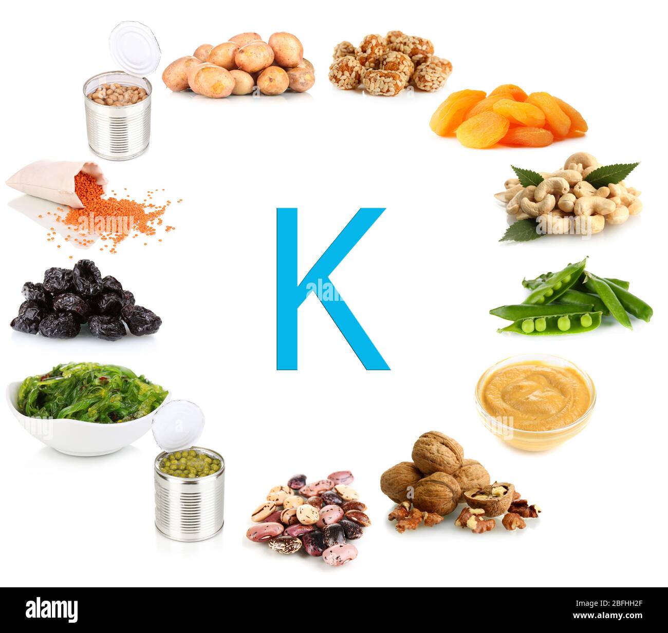 Products containing potassium Stock Photo - Alamy