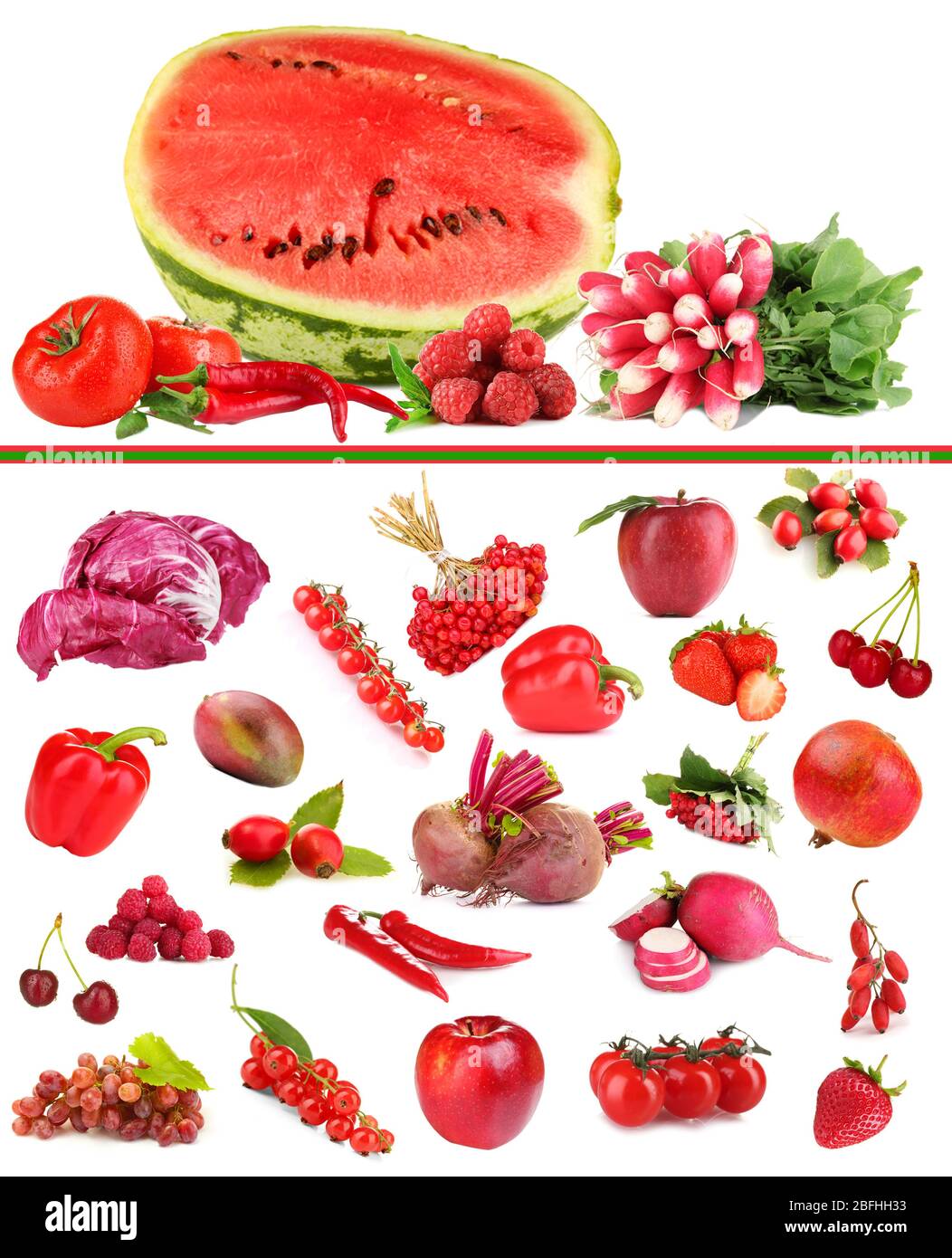 Collection of fruits and vegetables isolated on white Stock Photo - Alamy
