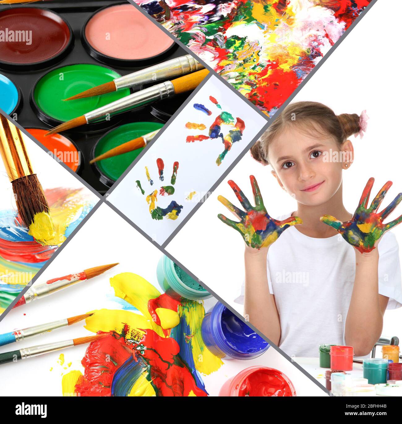 Collage of education children Stock Photo - Alamy