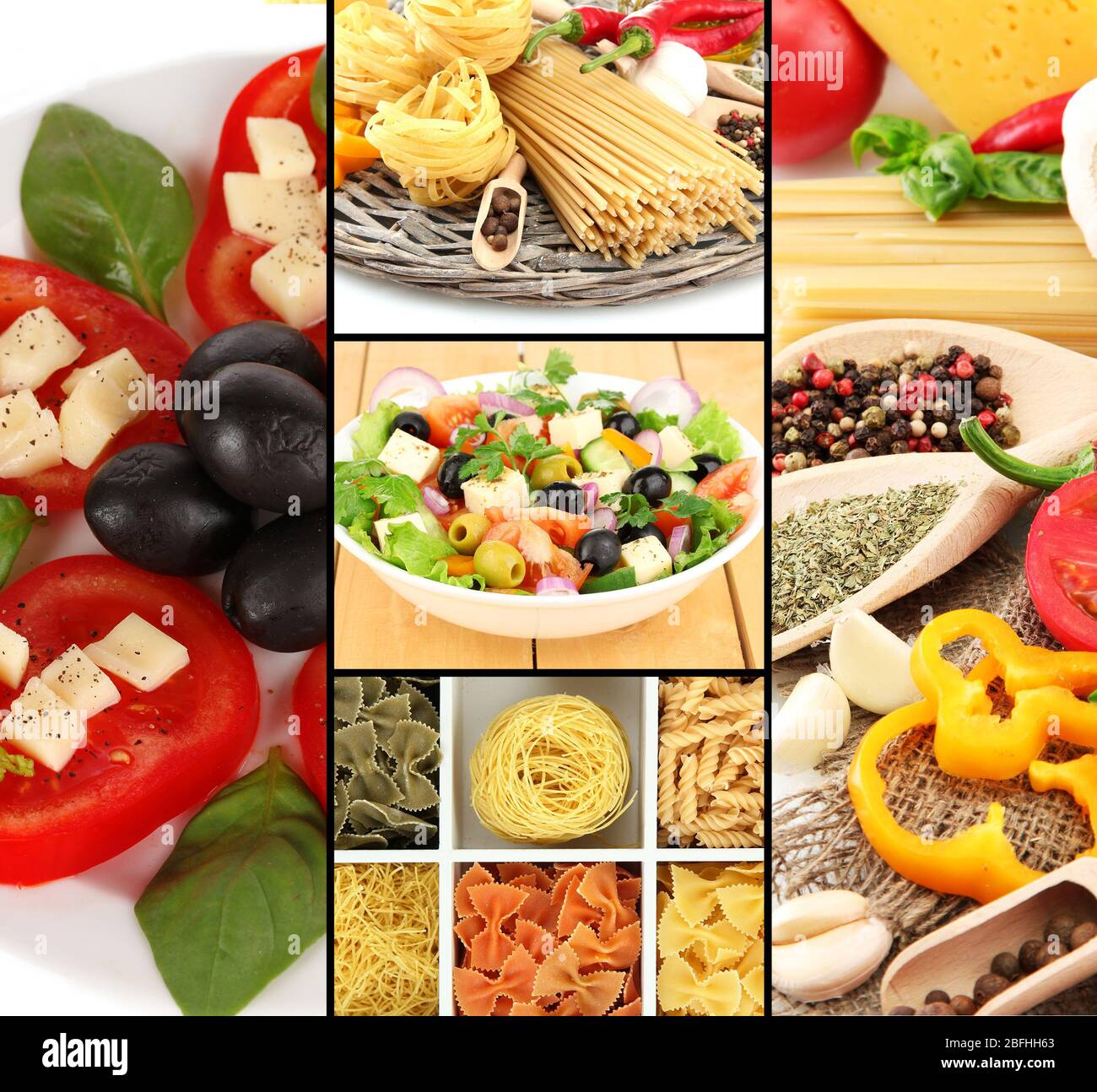 Tasty food collage Stock Photo - Alamy