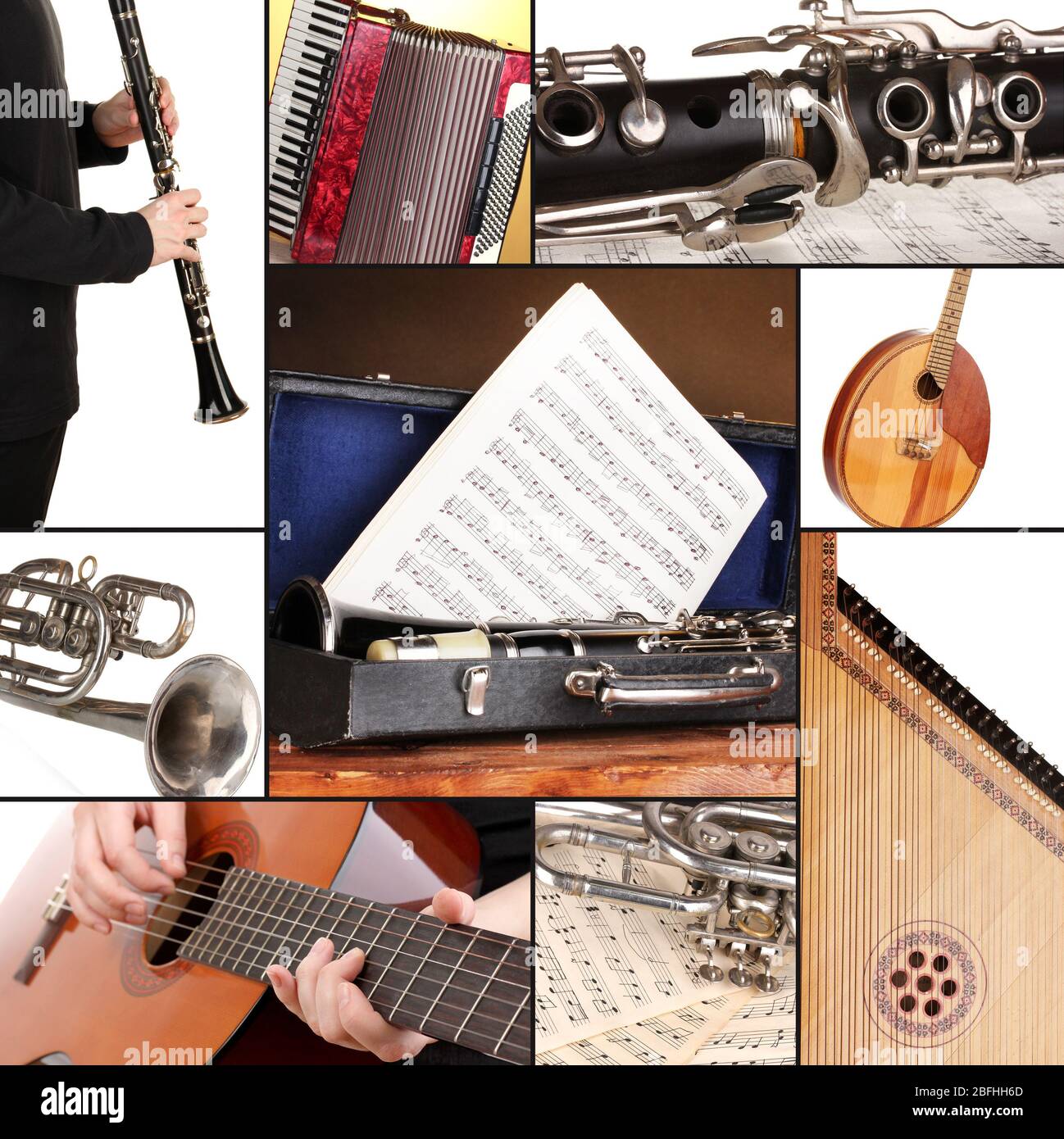 Musical Instruments Collage High Resolution Stock Photography and ...