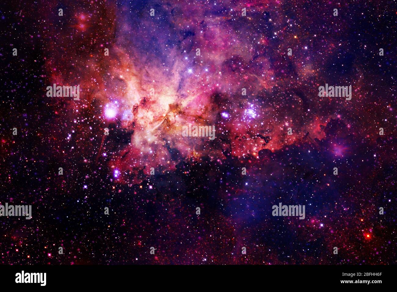 Nebulas, galaxies and stars in beautiful composition. Awesome print for ...