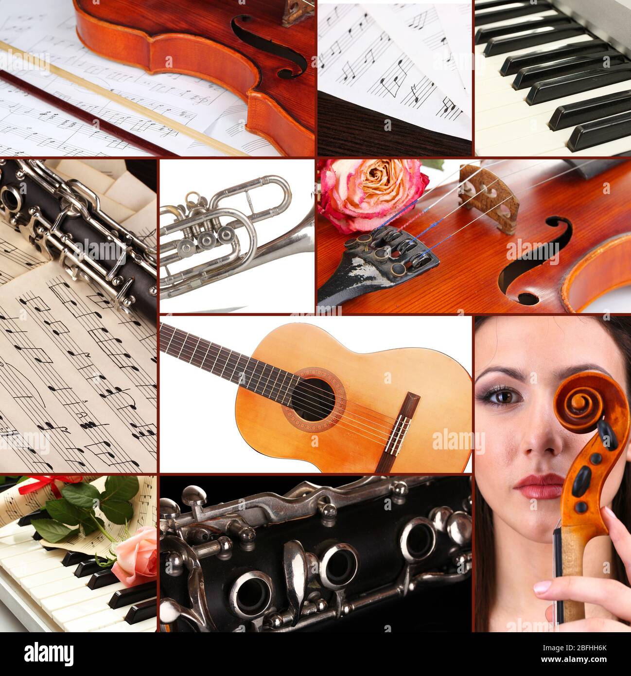 Classical music collage Stock Photo - Alamy