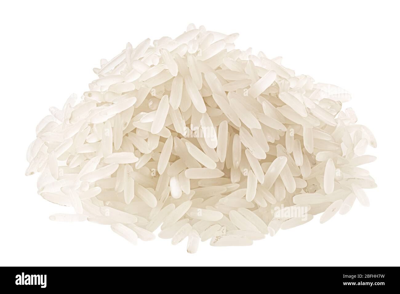 Pile of raw elongated white rice, isolated Stock Photo - Alamy