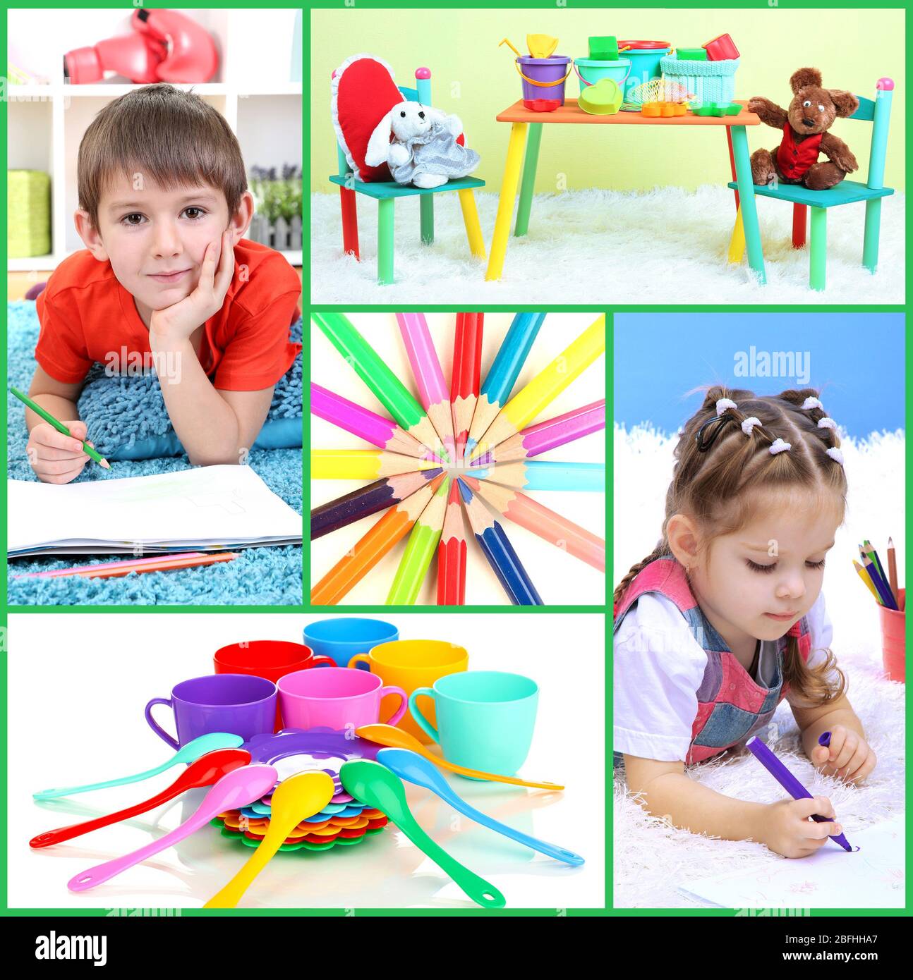 Collage of education kids Stock Photo - Alamy