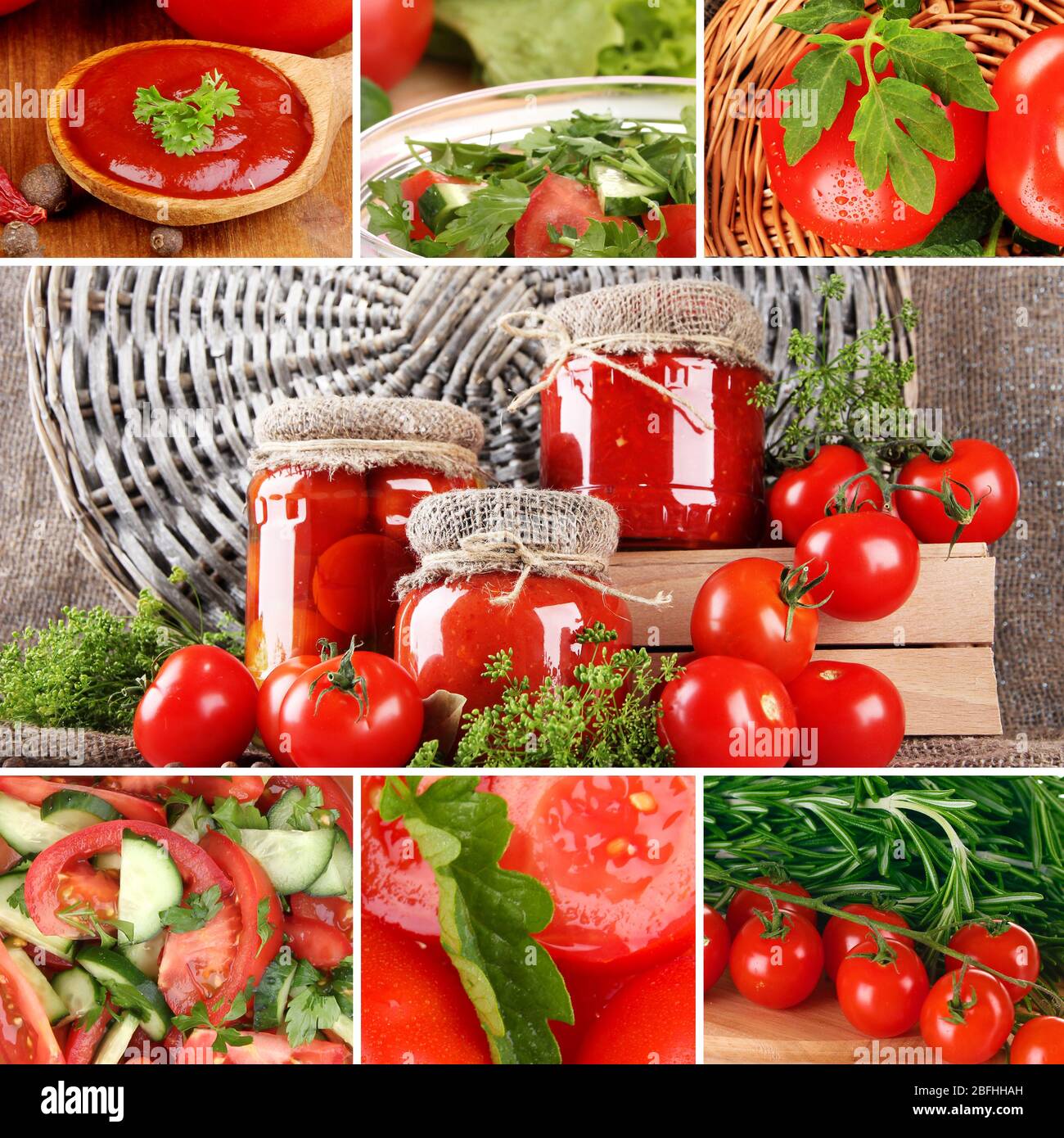 Collage of tomatoes Stock Photo - Alamy