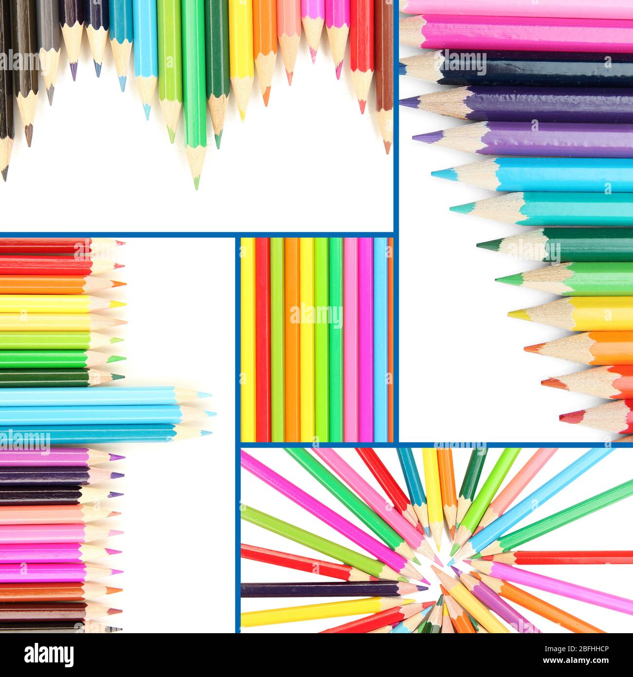 Color pencils collage Stock Photo - Alamy