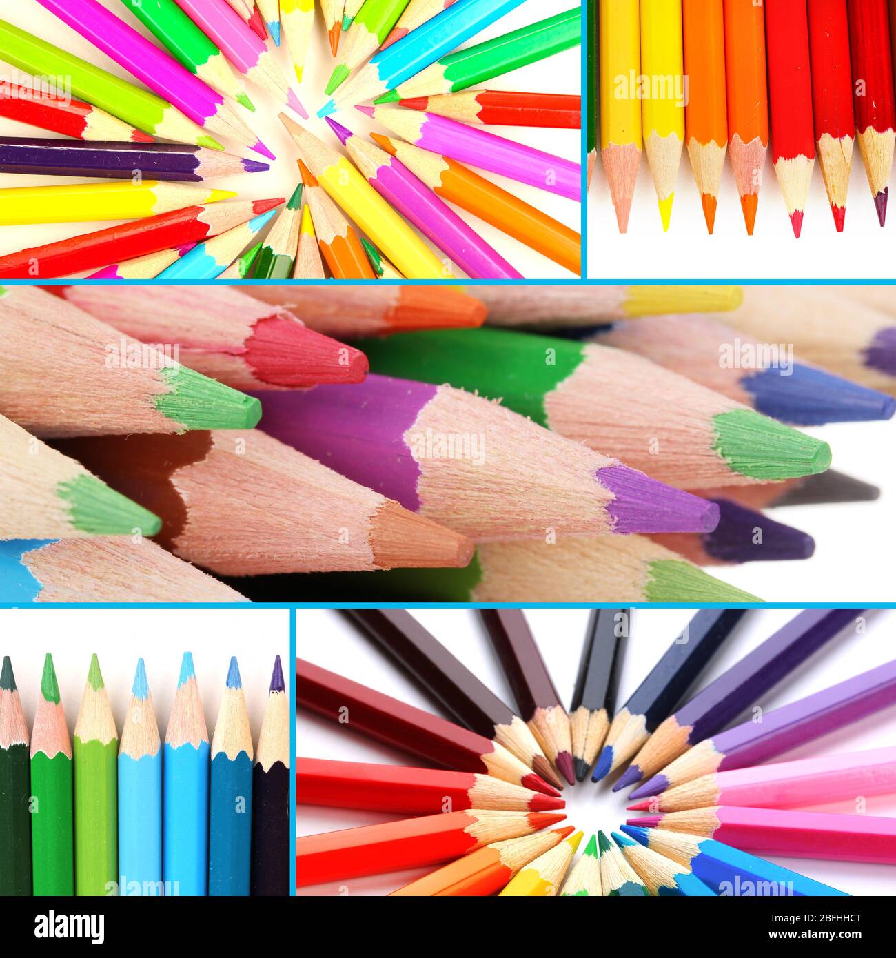 Color pencils collage Stock Photo - Alamy