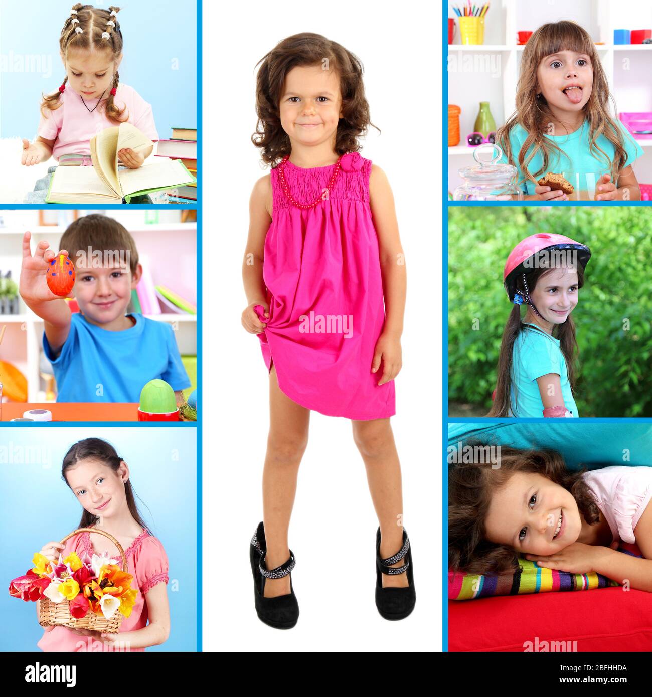 Collage of cute little children Stock Photo - Alamy
