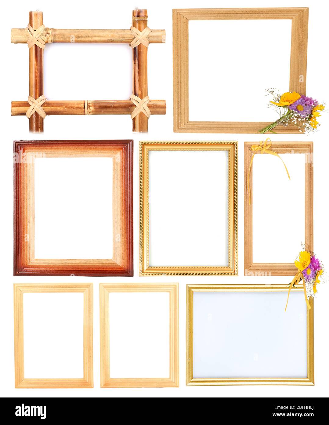 Collection of frames isolated on white Stock Photo - Alamy