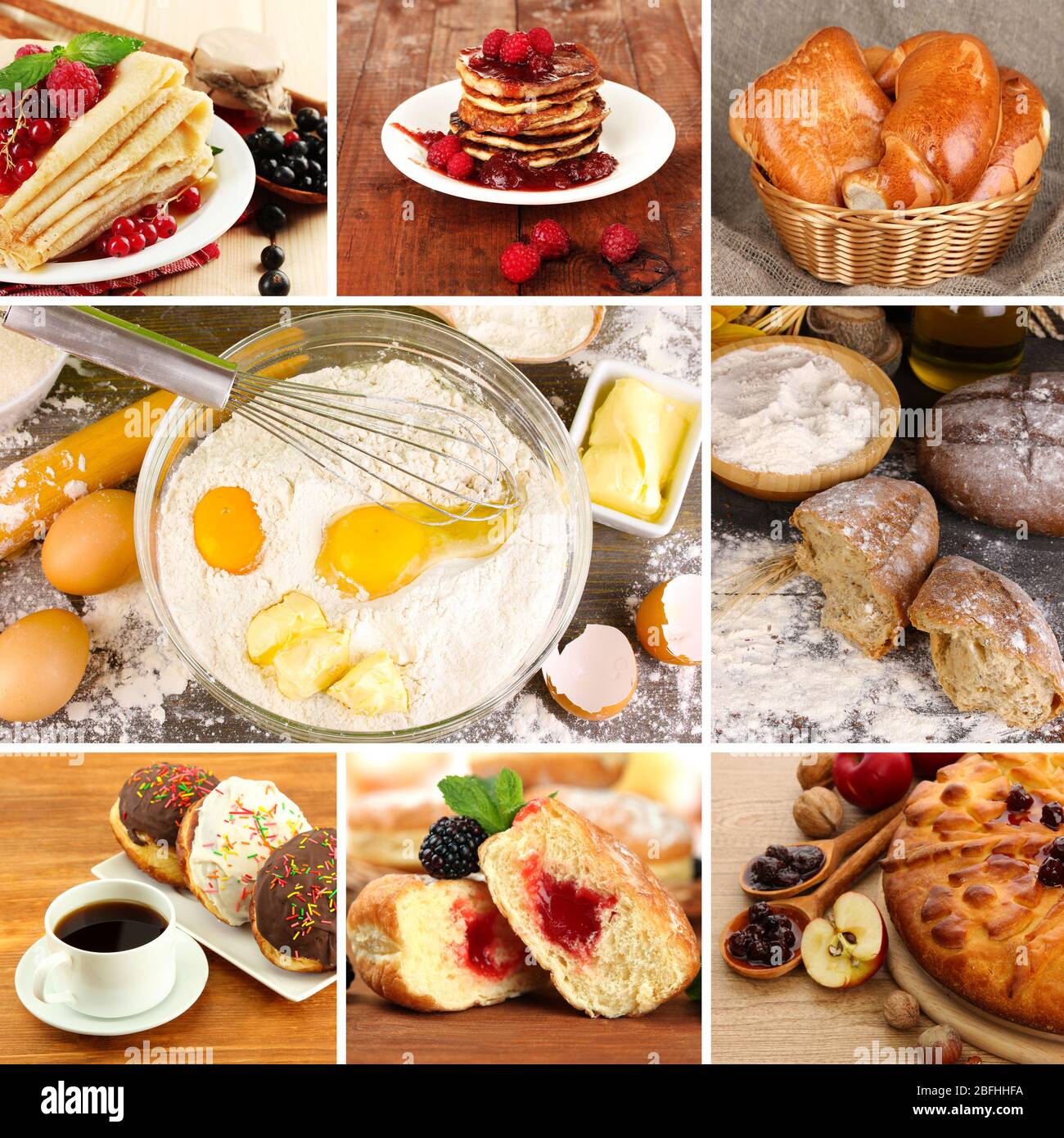 Homemade baking collage Stock Photo - Alamy