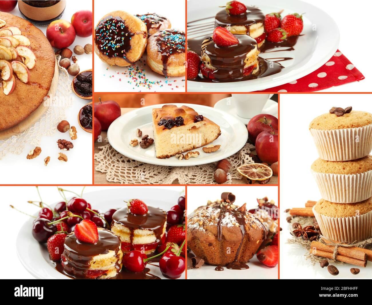 Homemade cakes collage Stock Photo - Alamy