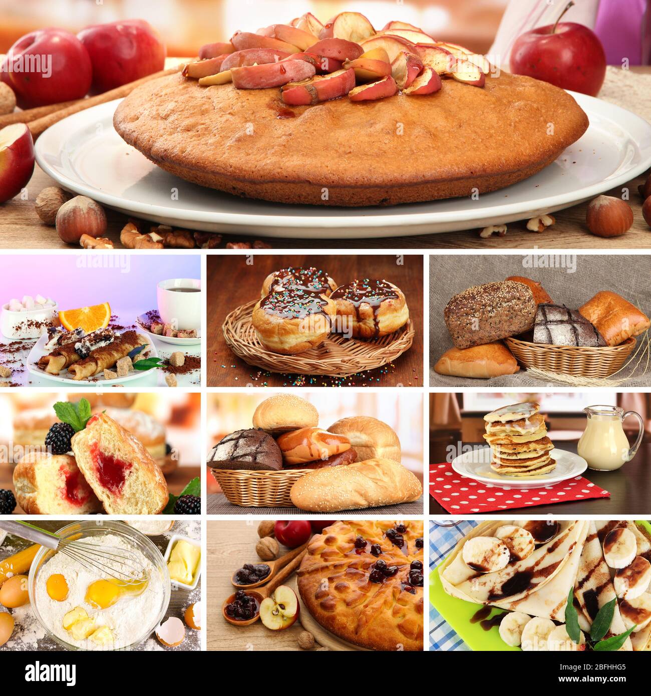 Homemade baking collage Stock Photo - Alamy