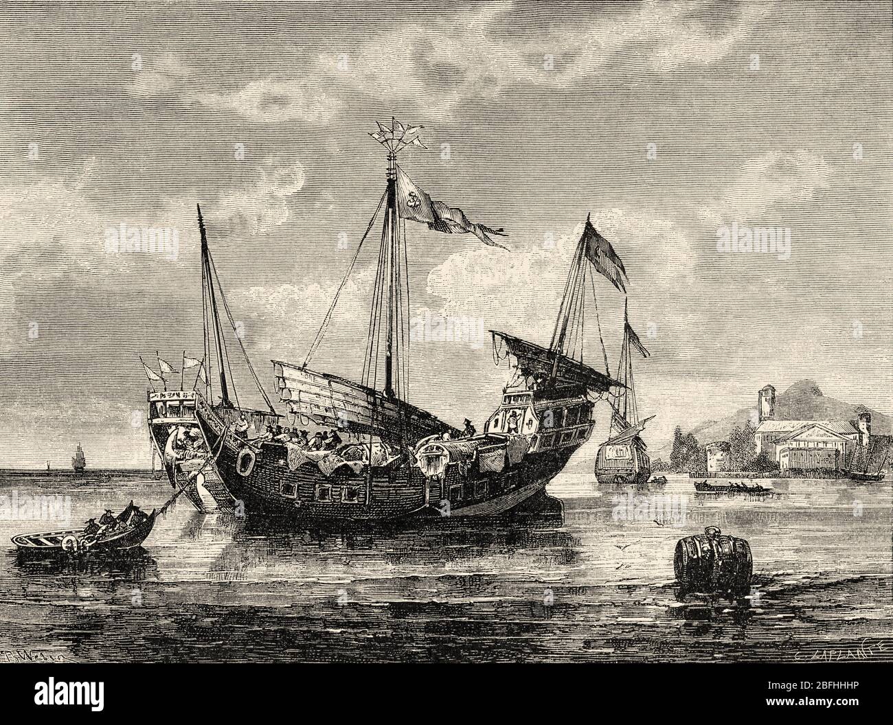 Junk ship art hi-res stock photography and images - Alamy