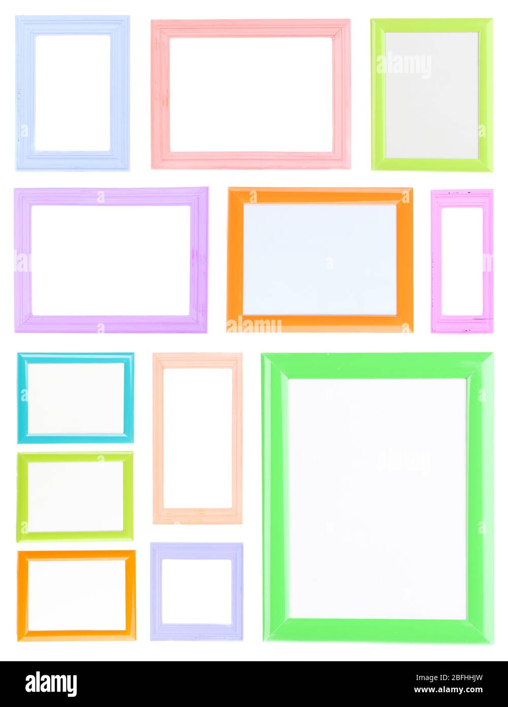 Collection of frames isolated on white Stock Photo - Alamy