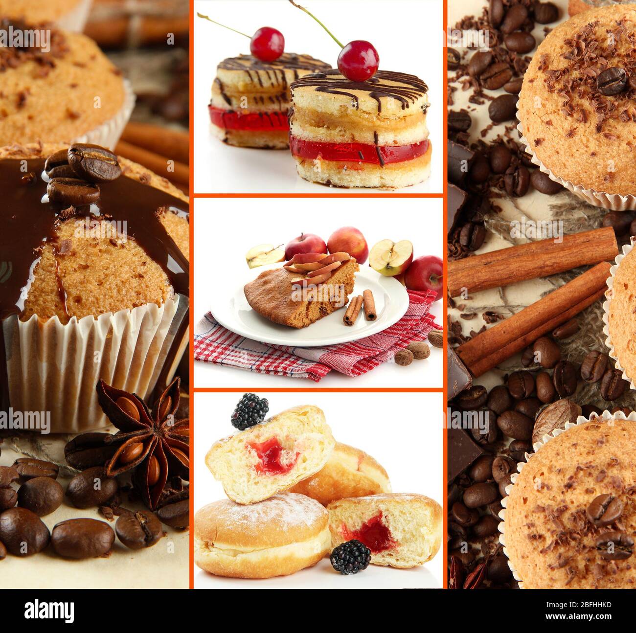 Homemade cakes collage Stock Photo - Alamy