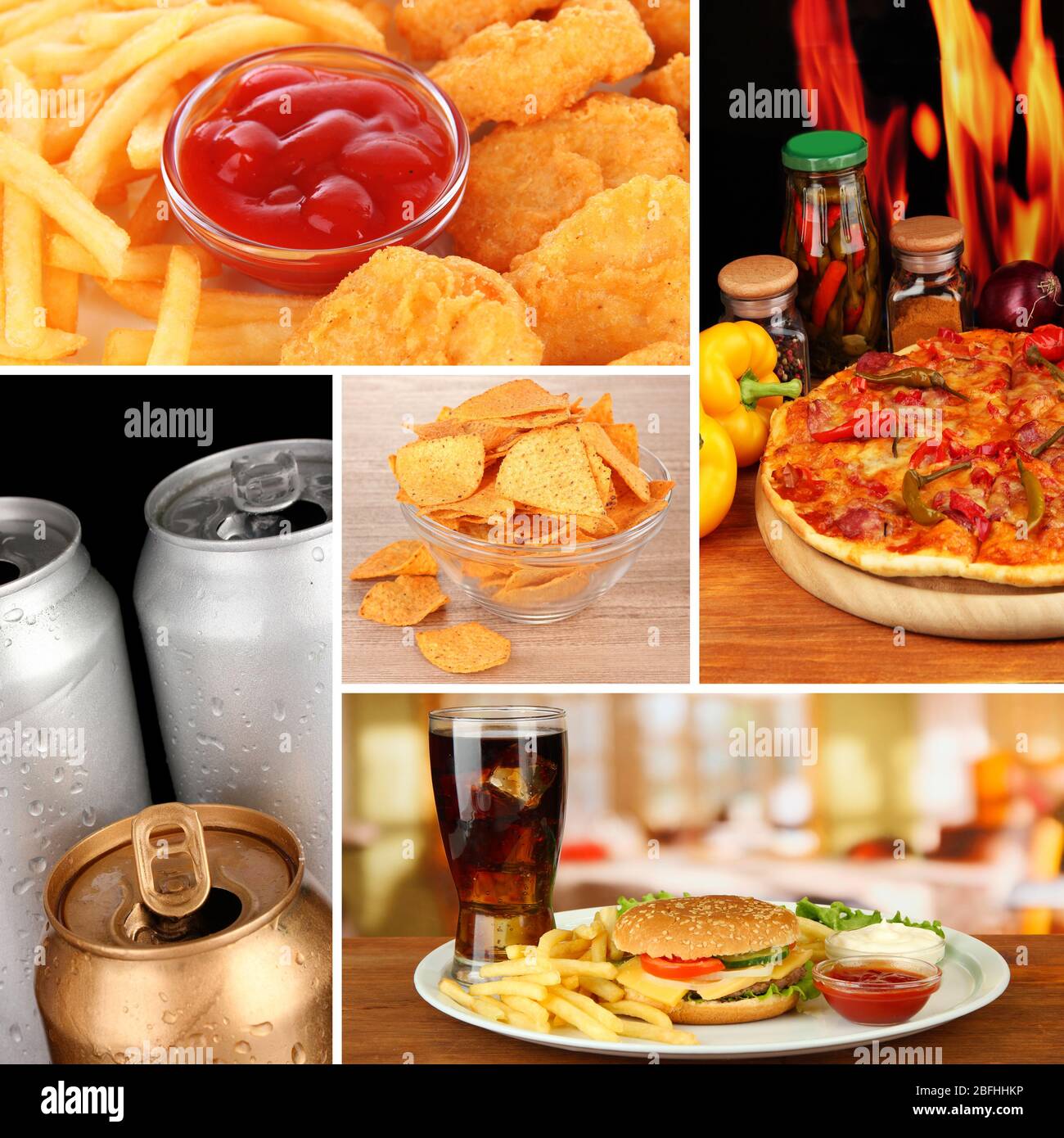 Burger sandwich collage food hi-res stock photography and images - Alamy
