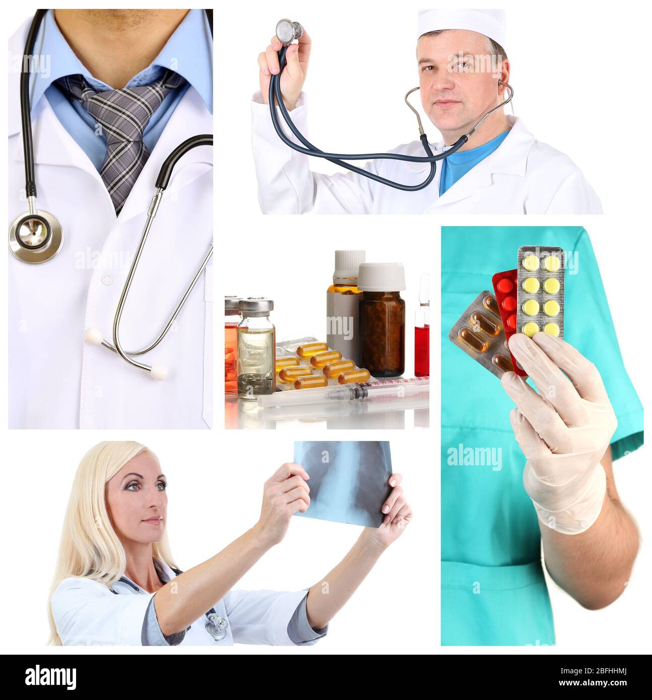 Medical concepts collage Stock Photo - Alamy
