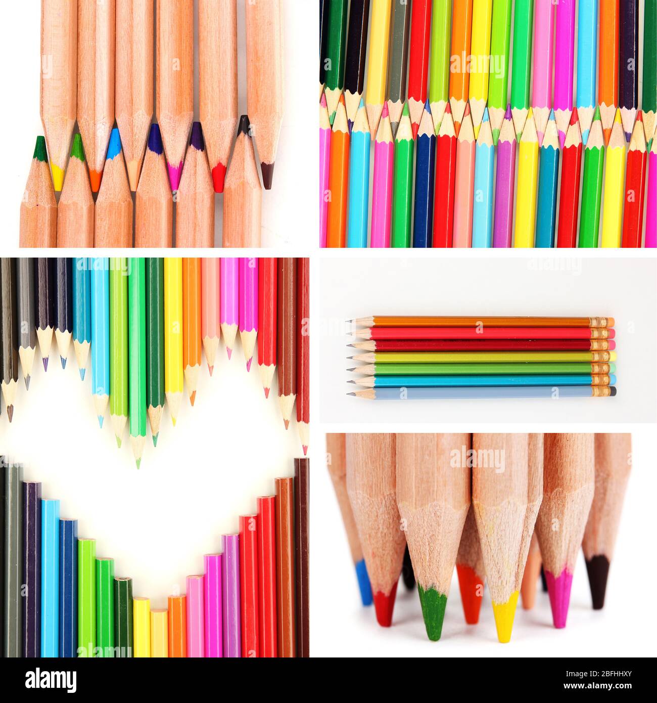 Color pencils collage Stock Photo - Alamy