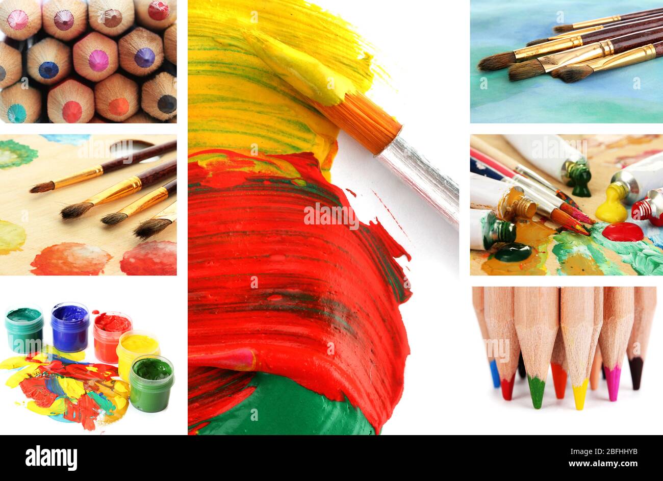 Color Paint Collage Stock Photo - Alamy
