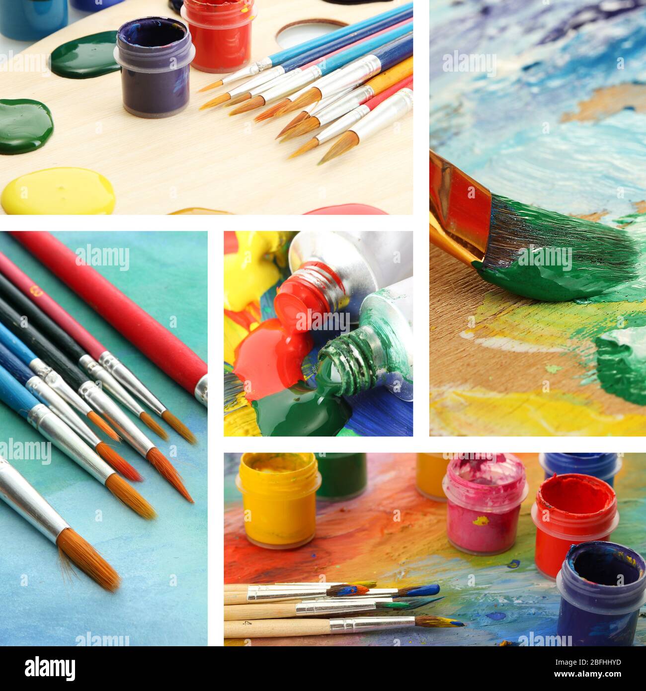 Color Paint Collage Stock Photo - Alamy
