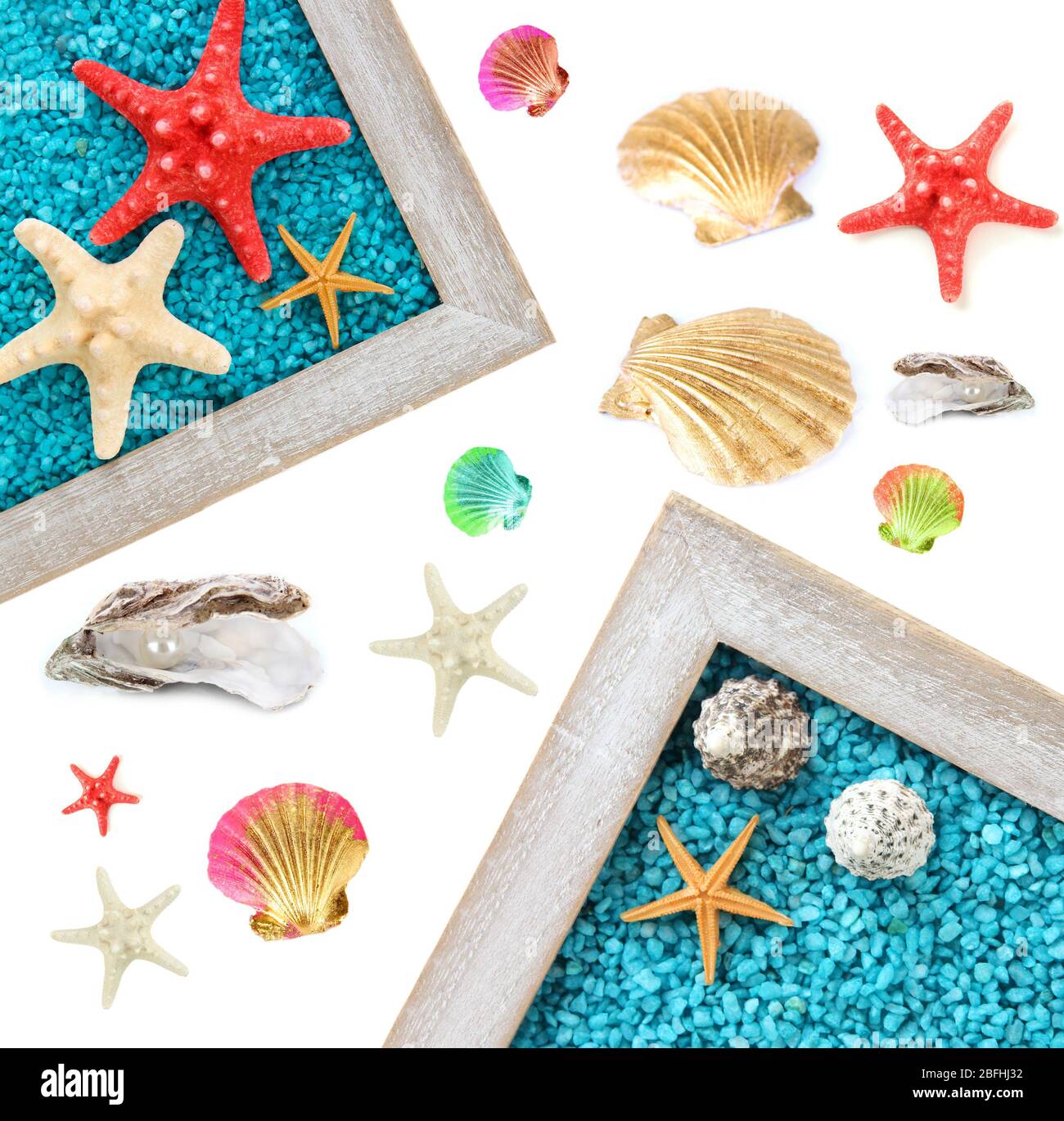 Sea theme collage Stock Photo - Alamy