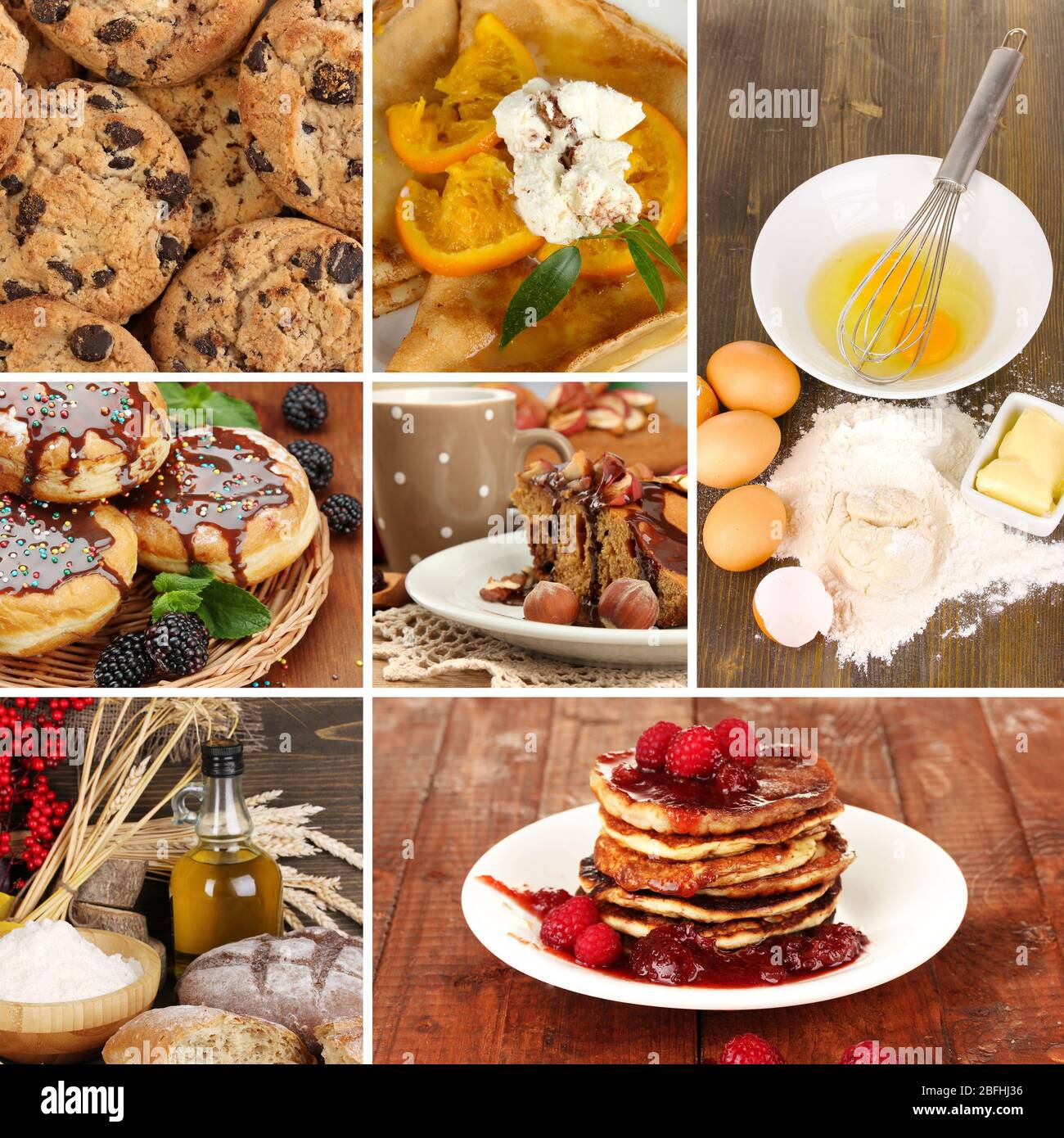 Homemade baking collage Stock Photo - Alamy