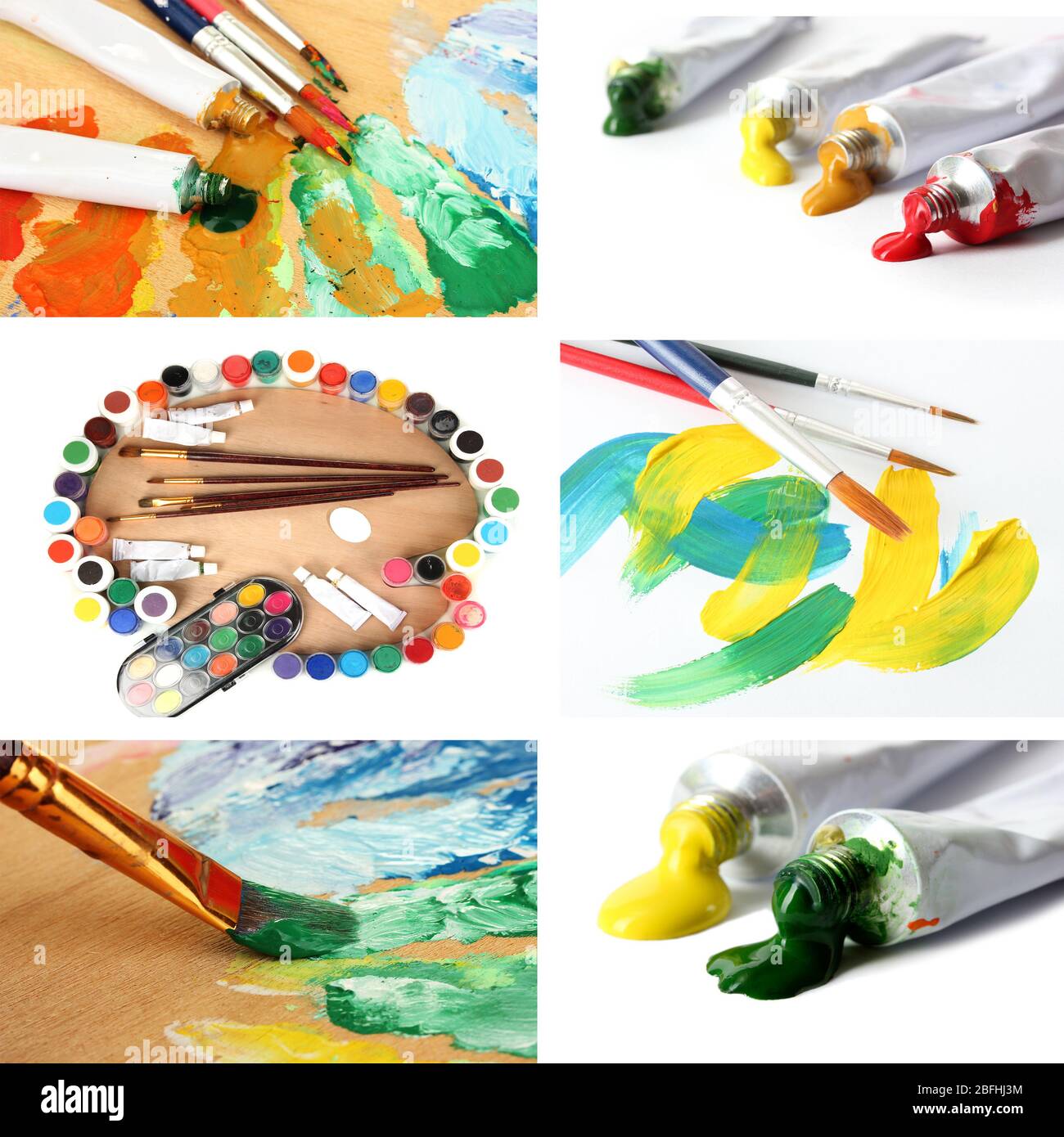 Color Paint Collage Stock Photo - Alamy