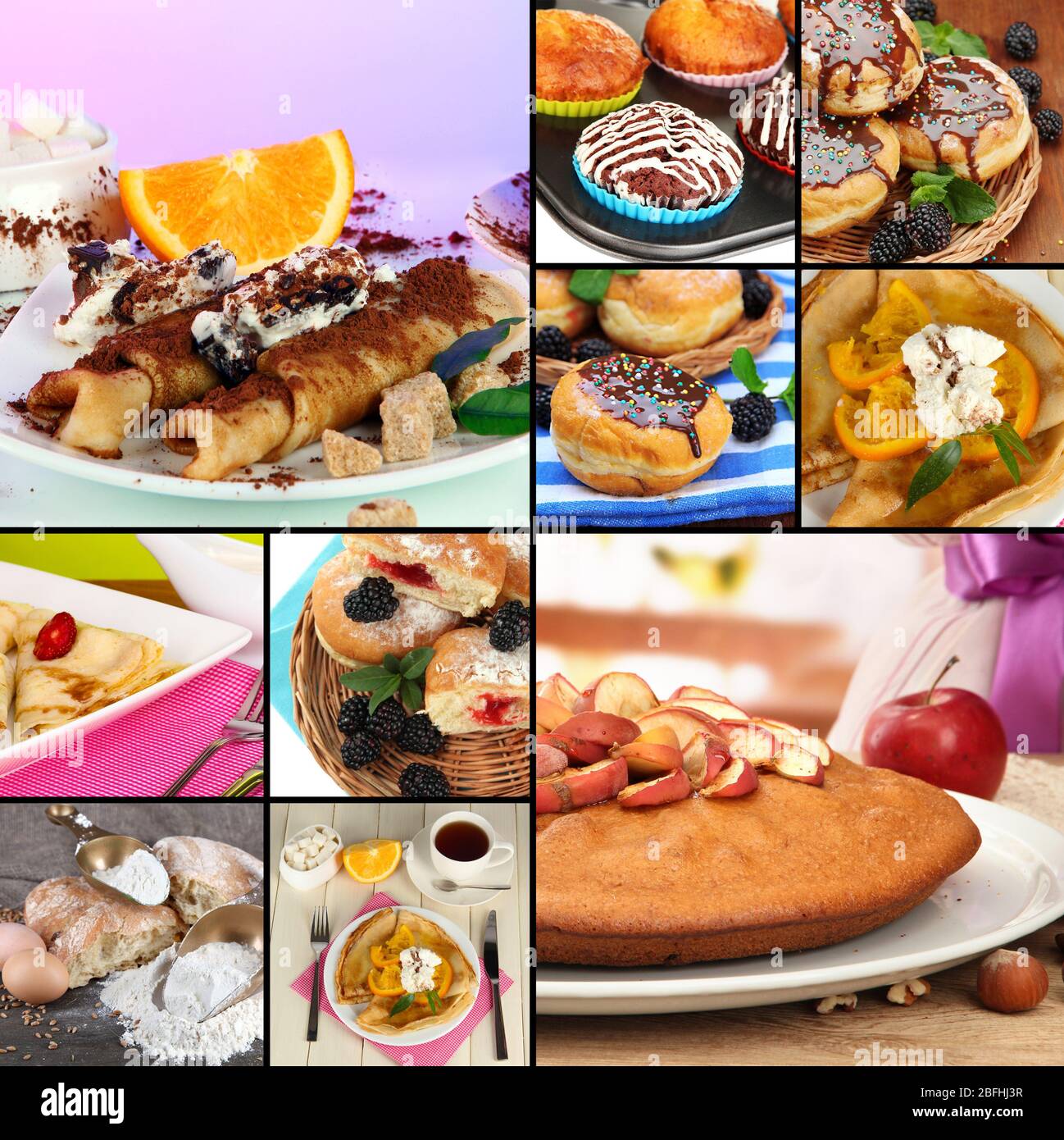 Homemade cakes collage Stock Photo - Alamy