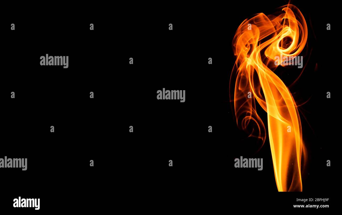 Abstract fire flame in the dark Stock Photo - Alamy
