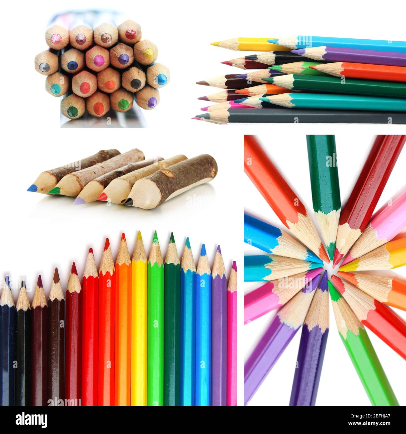 Color pencils collage Stock Photo - Alamy