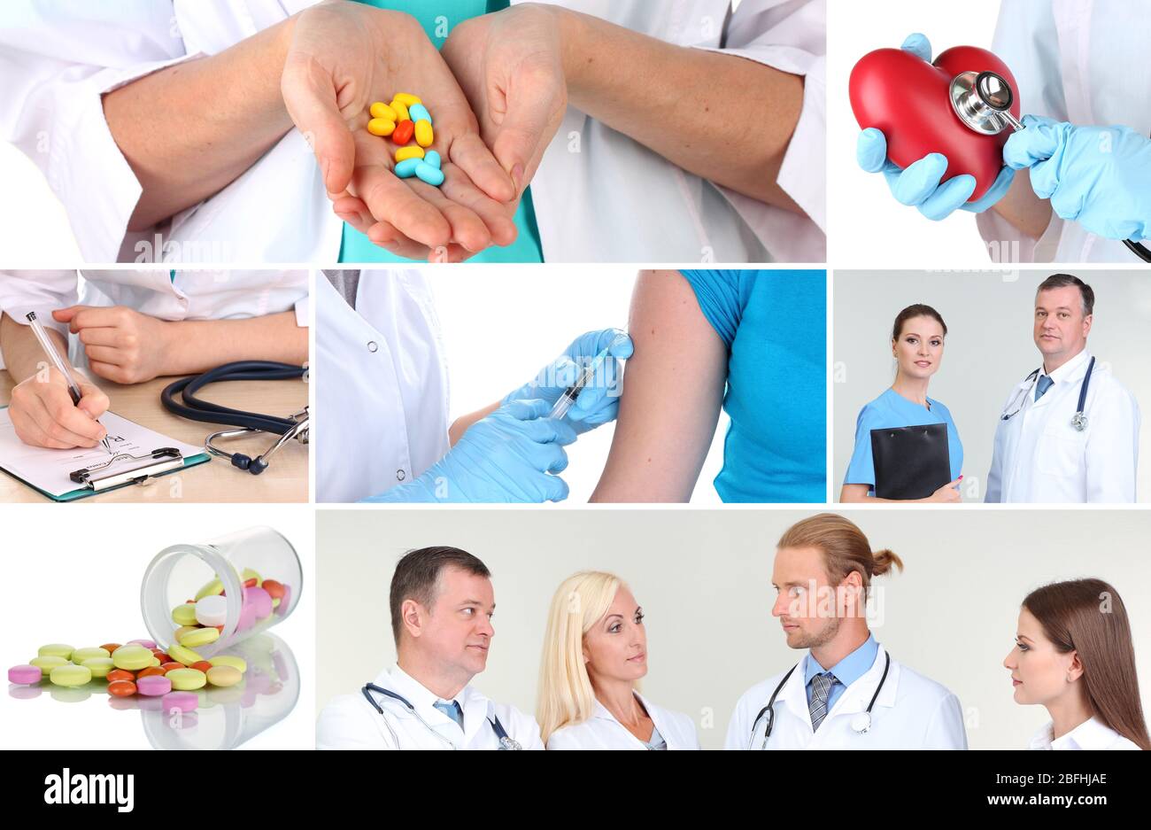 Medical concepts collage Stock Photo - Alamy