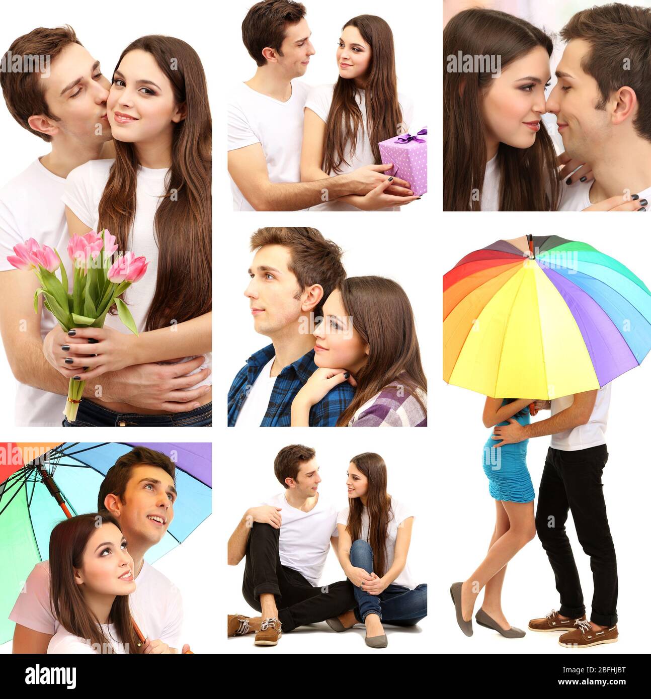 Collage woman umbrella hi-res stock photography and images - Alamy